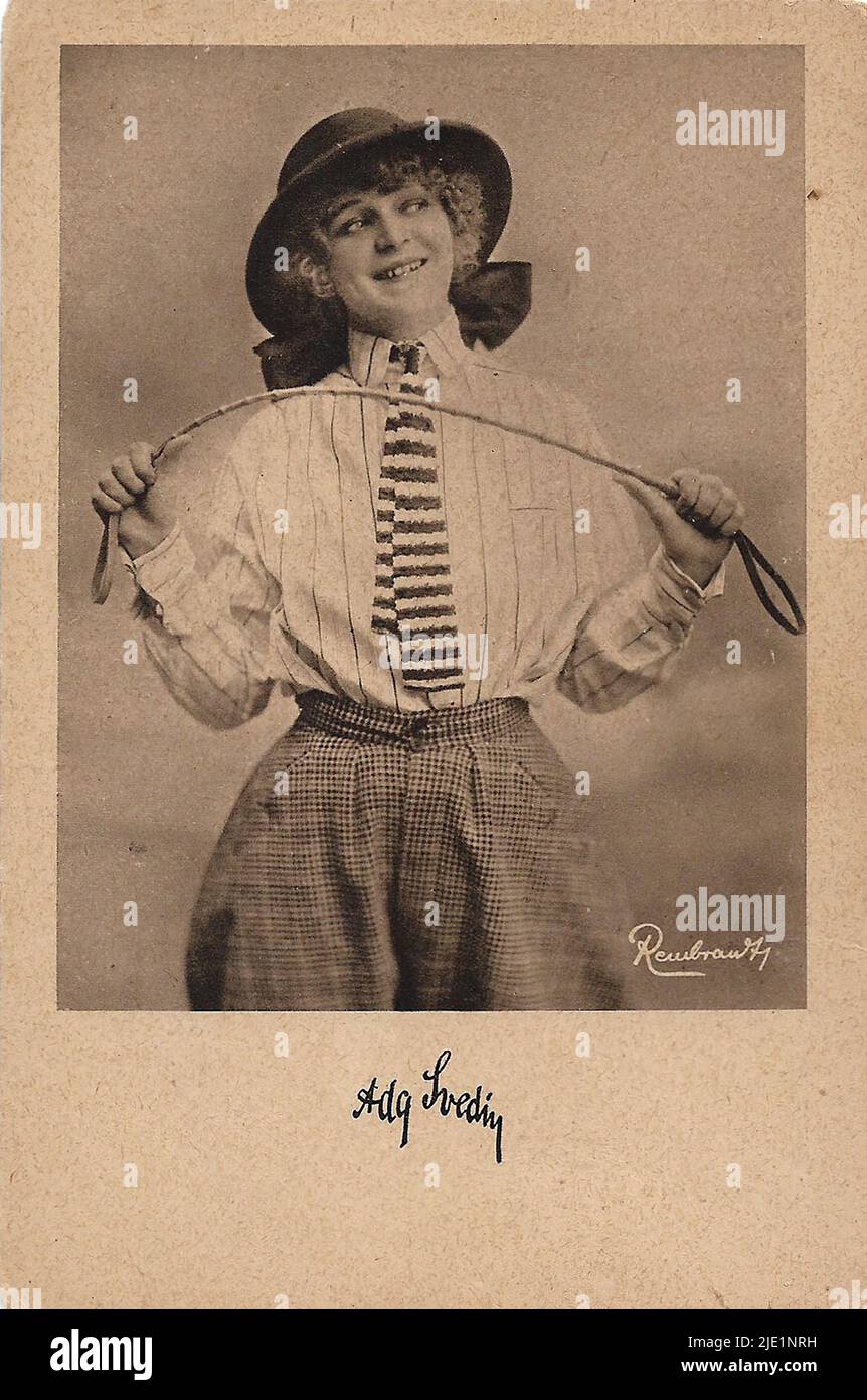 Portrait of Ada Svedin in riding costume - German weimar era cinema ...