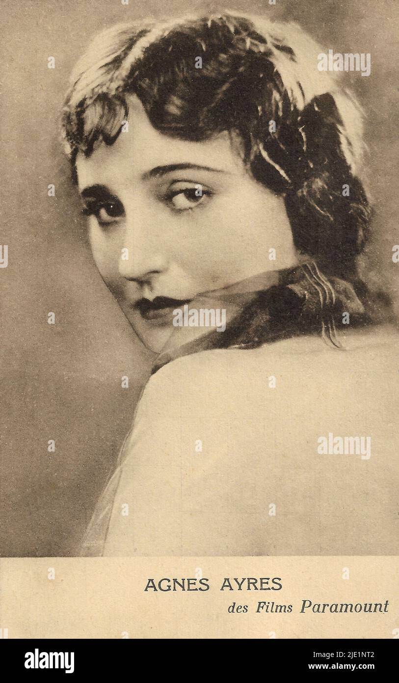Portrait of Agnes Ayres 002 - Hollywood silent movie actress Stock ...