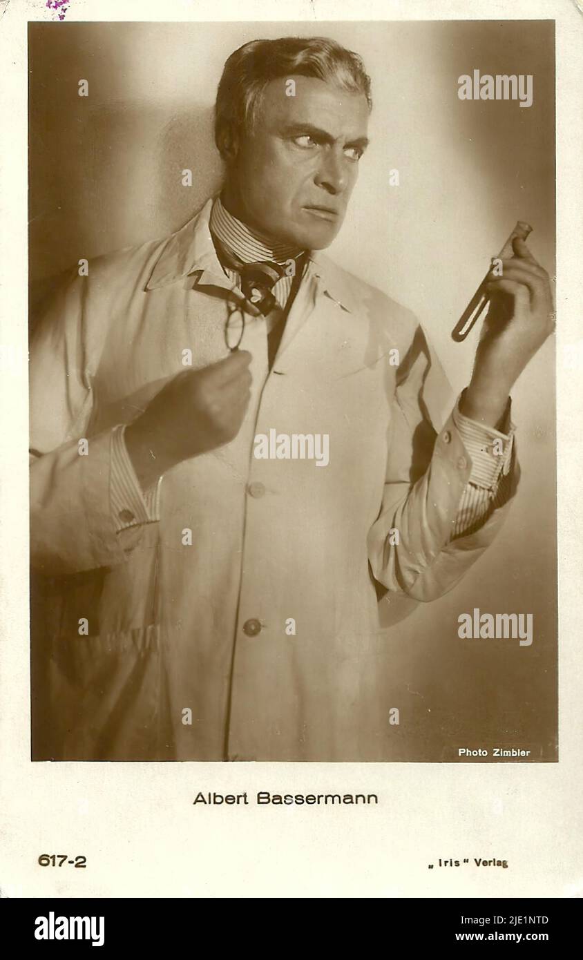 Portrait of Albert Bassermann 001 - German weimar era cinema (1918 - 1935 Stock Photo - Alamy