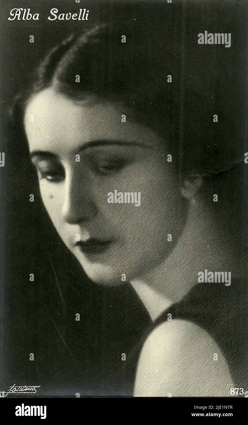 Portrait of Alba Savelli - Italian silent movie era Stock Photo - Alamy