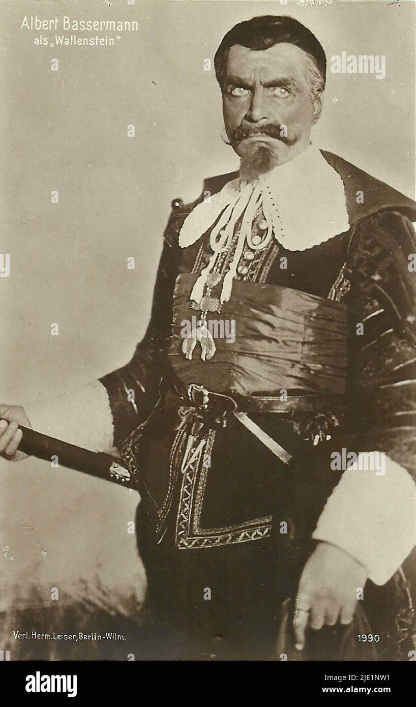Portrait of Albert Bassermann as Wallenstein - German weimar era cinema ...