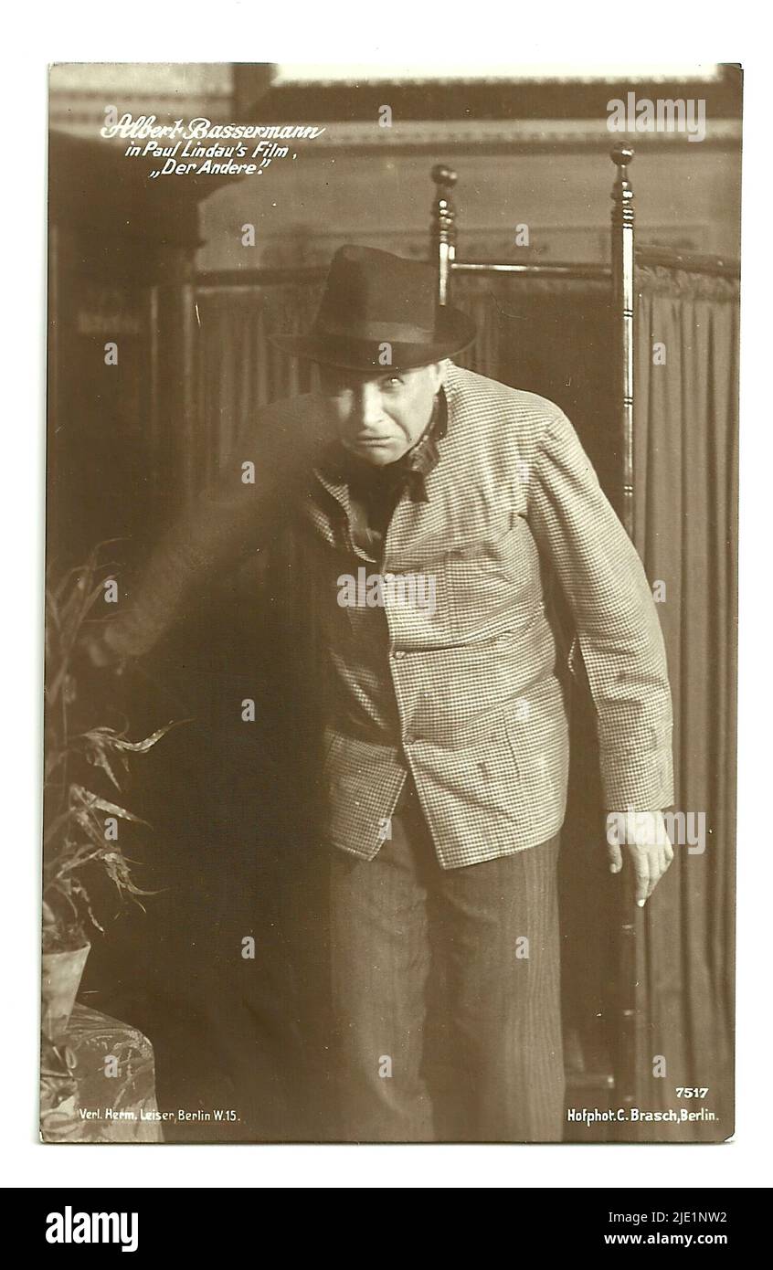 Portrait of Albert Bassermann in Der Andere - German wihelminian era ...