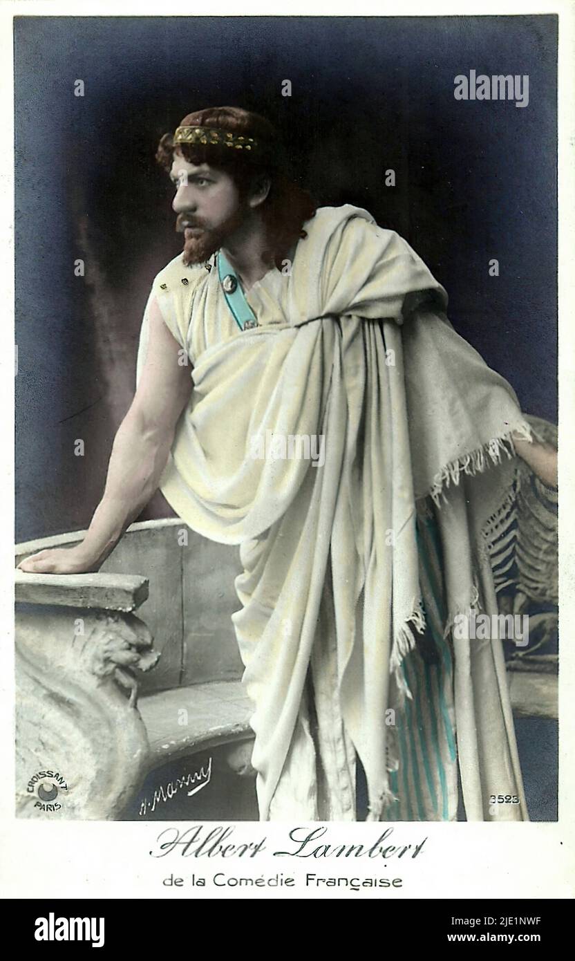 Portrait of Albert Lambert 001 - French theatre classic era Stock Photo ...