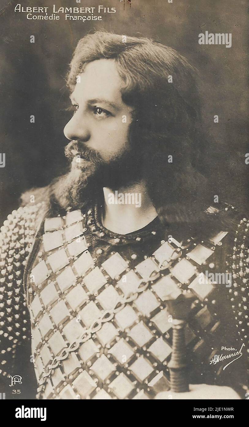 Portrait of Albert Lambert 004 - French theatre classic era Stock Photo ...