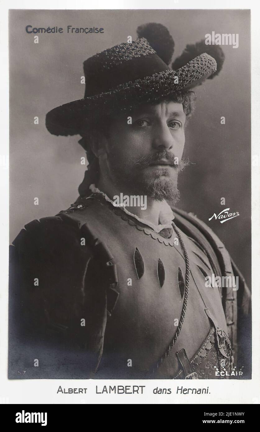 Portrait of Albert Lambert in Hernani (1920) - French theatre classic ...