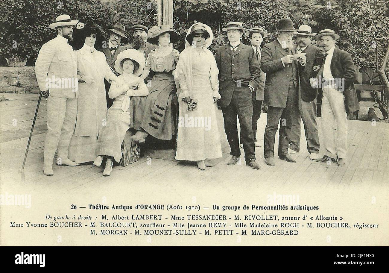 Portrait of Albert Lambert, Mounet-Sully, Madeleine Roch a.o. - French ...