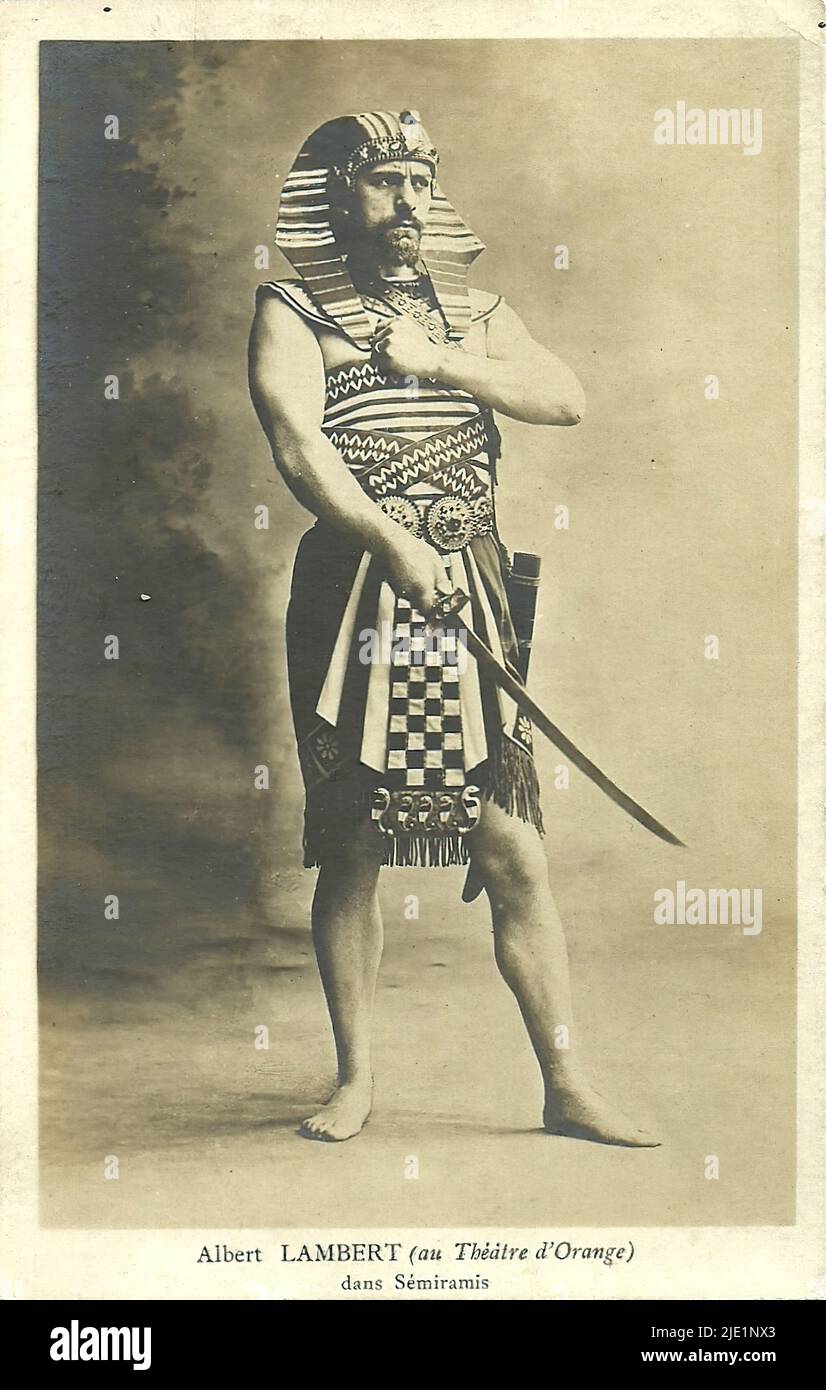 Portrait of Albert Lambert in Semiramis - French theatre classic era ...