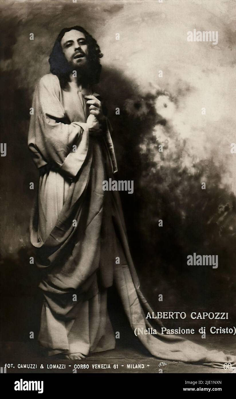 Portrait of Alberto Capozzi in La Passione di Christo - Italian silent ...