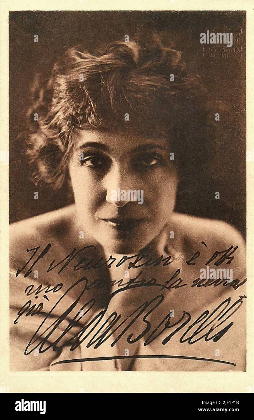 Portrait of Alda Borelli 002 - Italian silent cinema era actress Stock ...