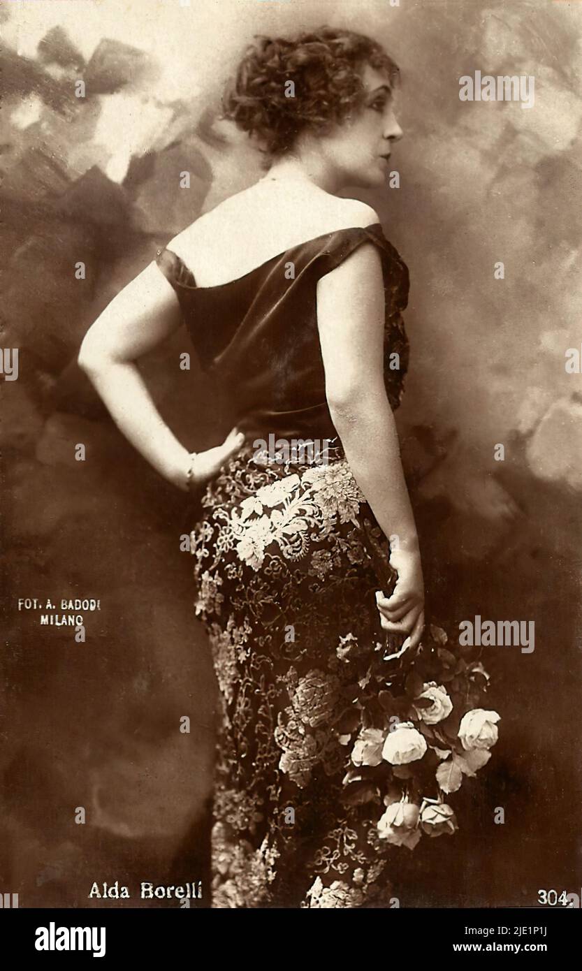 Portrait of Alda Borelli 001 - Italian silent cinema era actress Stock ...