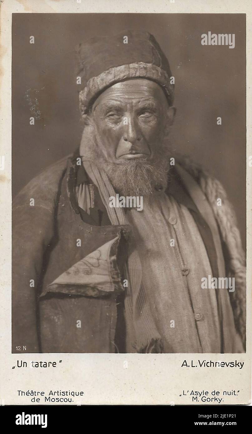 Portrait of Alexander Vishnevsky as A Tartar in Gorki's The Lower ...