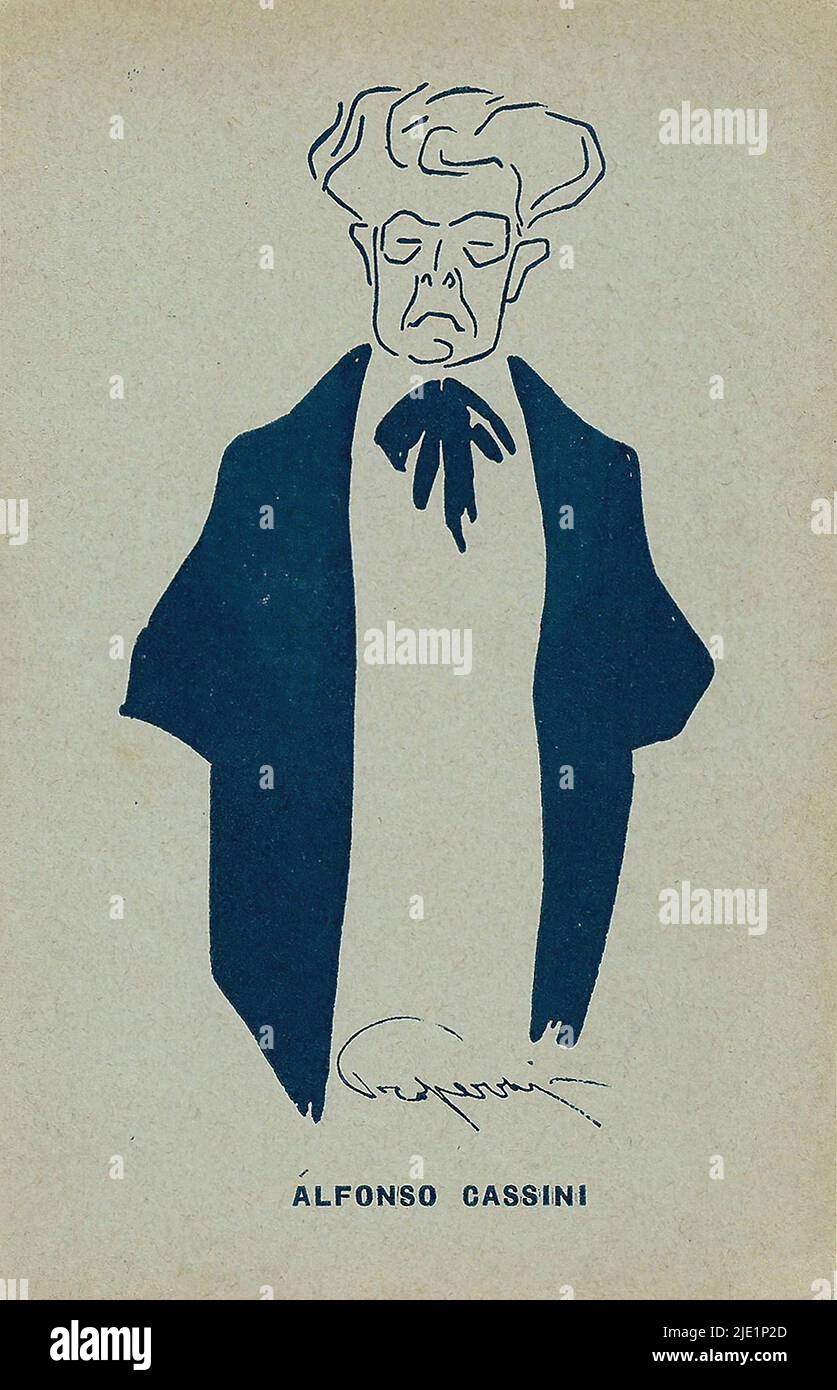 Portrait of Alfonso Cassini 003 - Italian silent cinema era actor Stock ...