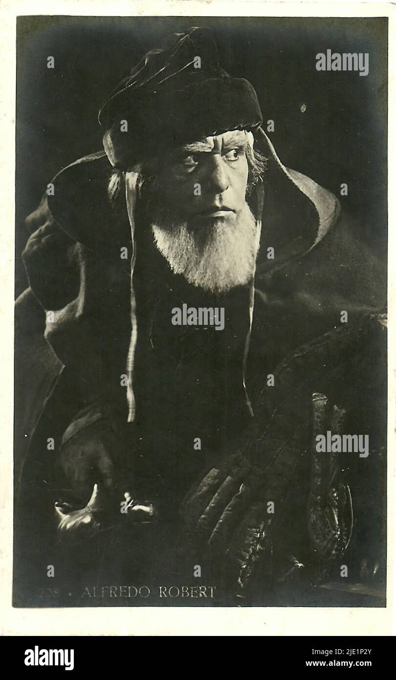 Portrait of Alfredo Robert in Santo Francesco - Italian silent movie ...