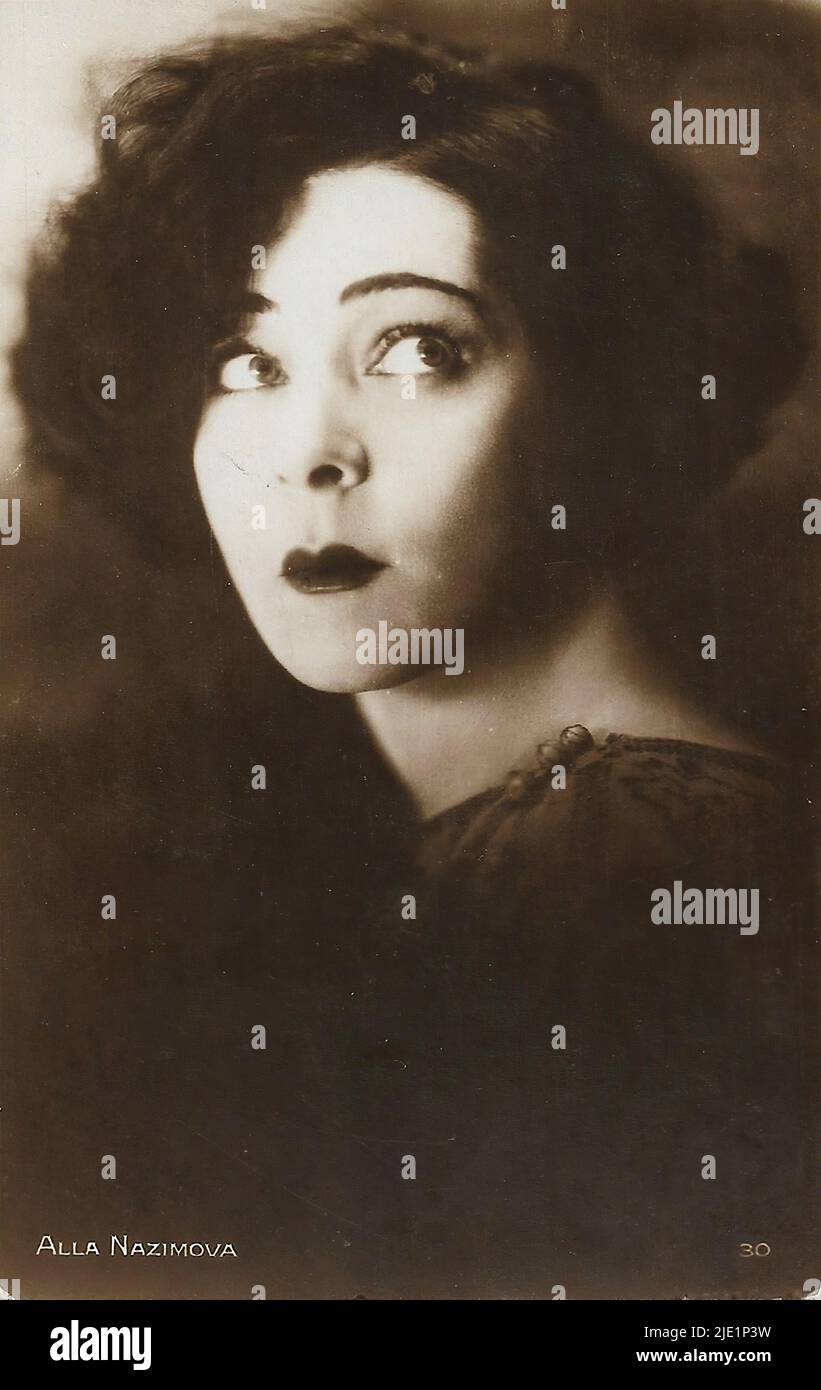 Portrait of Alla Nazimova - Hollywood silent movie actress Stock Photo ...