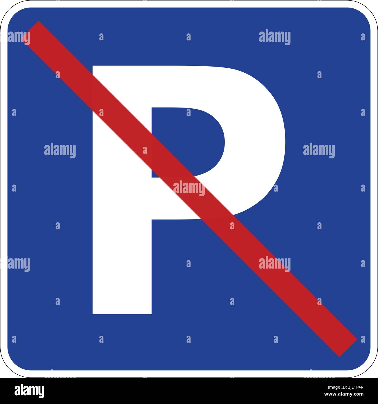 Road signs in Brunei, Information signs, No parking Stock Vector Image ...