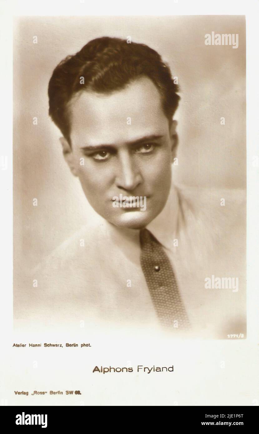 Portrait of Alphons Fryland - German weimar era cinema (1918 - 1935 ...