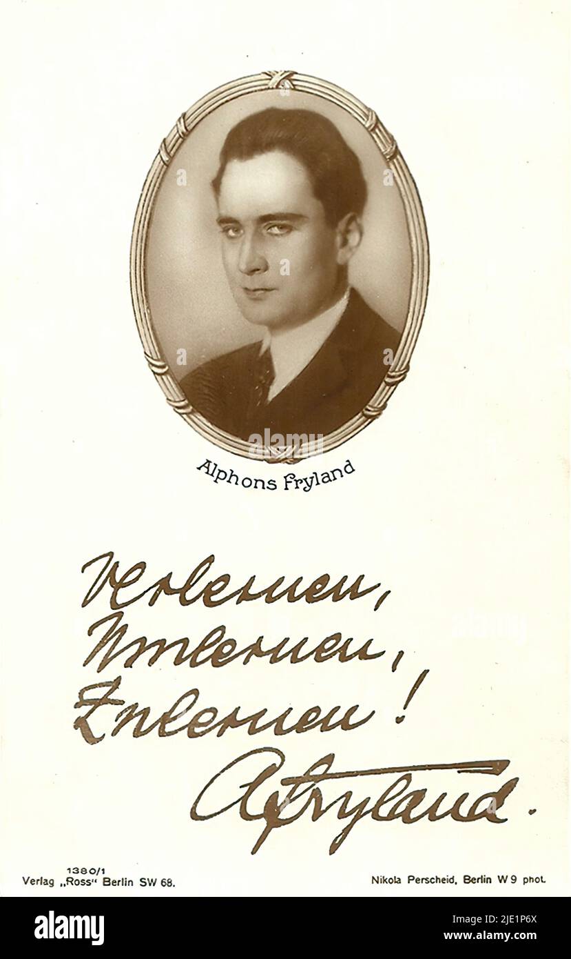 Portrait of Alphons Fryland 001 - German weimar era cinema (1918 - 1935 ...
