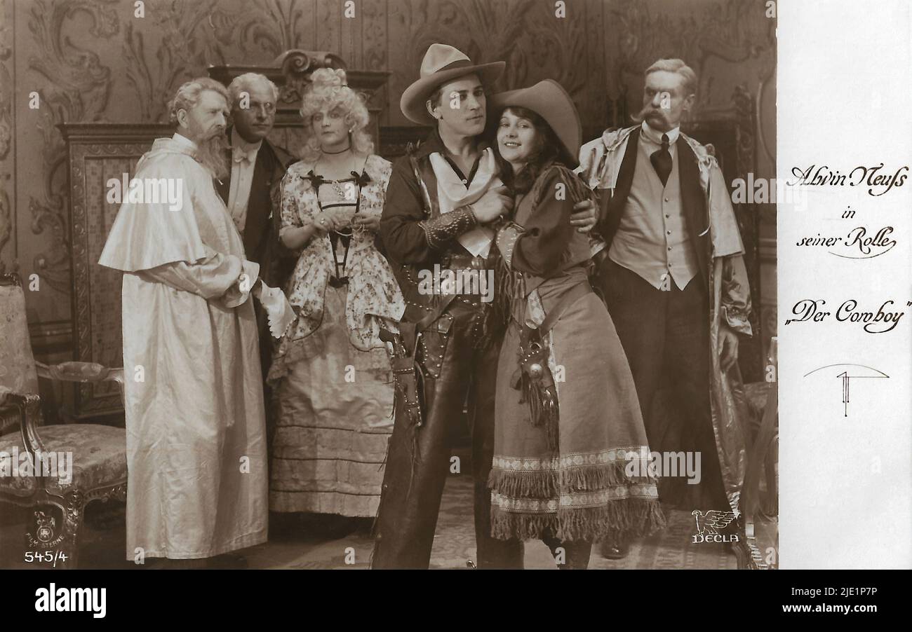 Portrait of Alwin Neuss in Der Cowboy (1918) - German weimar era cinema ...