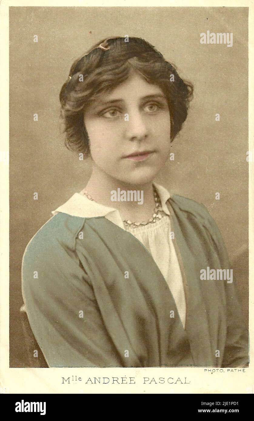 Portrait of Andrée Pascal - French silent cinema era Stock Photo - Alamy