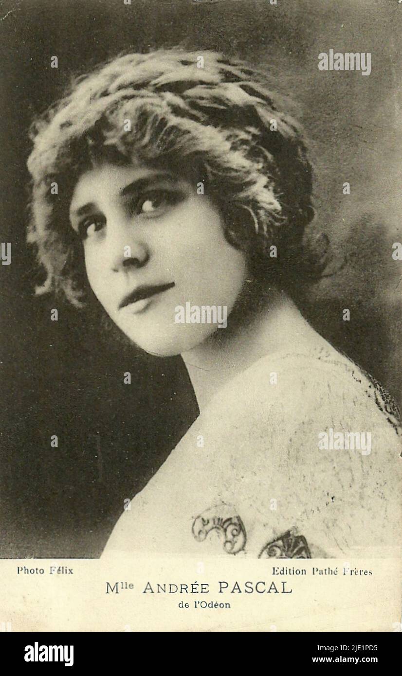 Portrait of Andrée Pascal de l'Odéon - French silent cinema era Stock ...