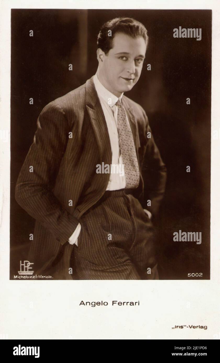 Portrait of Angelo Ferrari 001 - Italian silent cinema era actor Stock ...