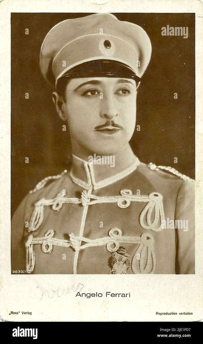 Portrait of Angelo Ferrari 010 - Italian silent cinema era actor Stock ...