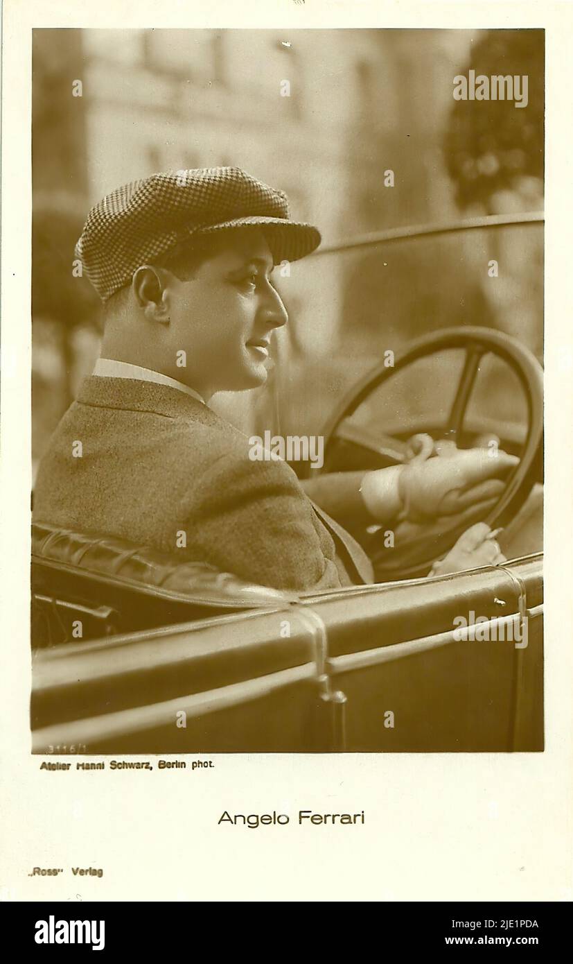 Portrait of Angelo Ferrari 006 - Italian silent cinema era actor Stock ...