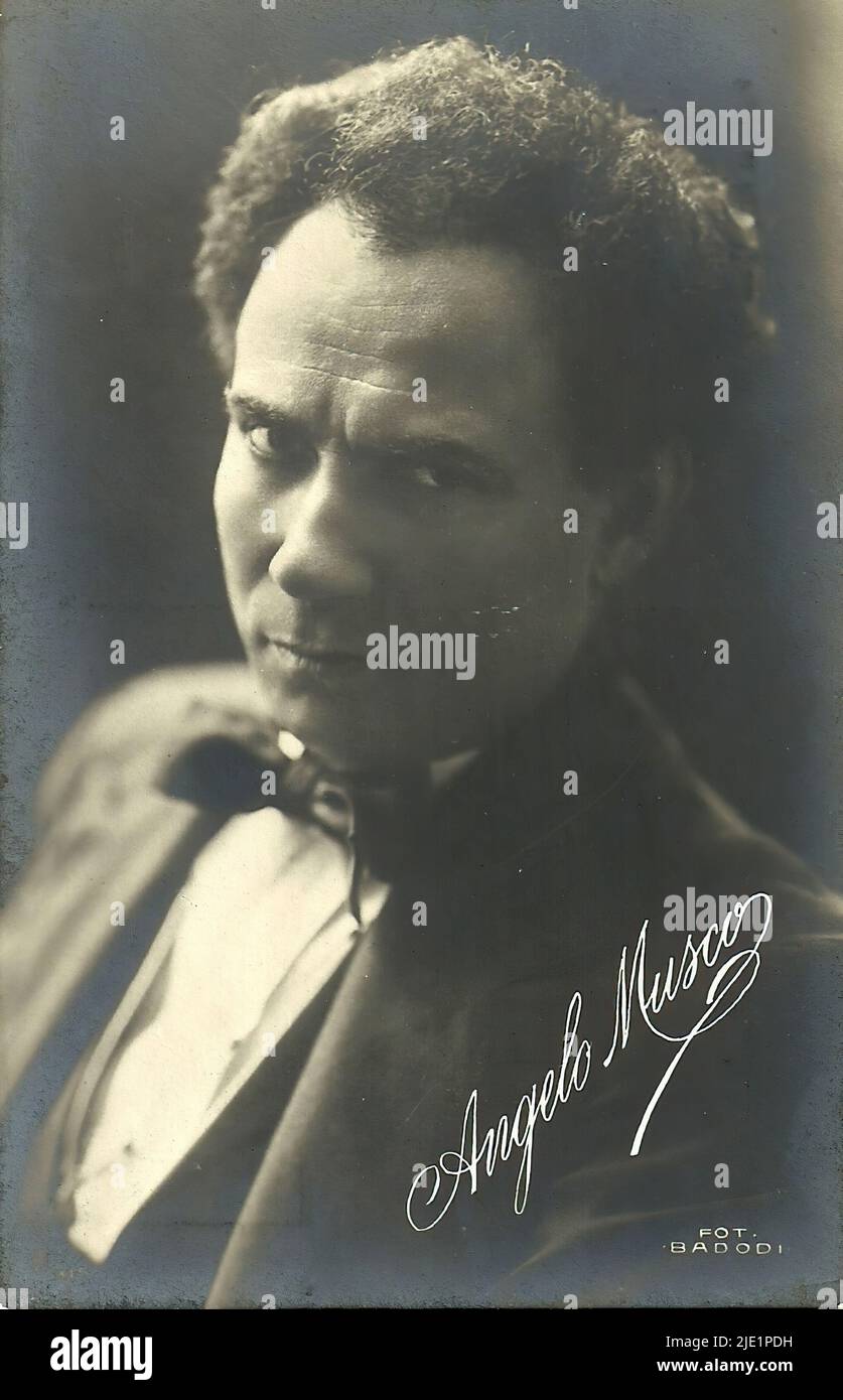 Portrait of Angelo Musco - Italian silent cinema era actor Stock Photo ...