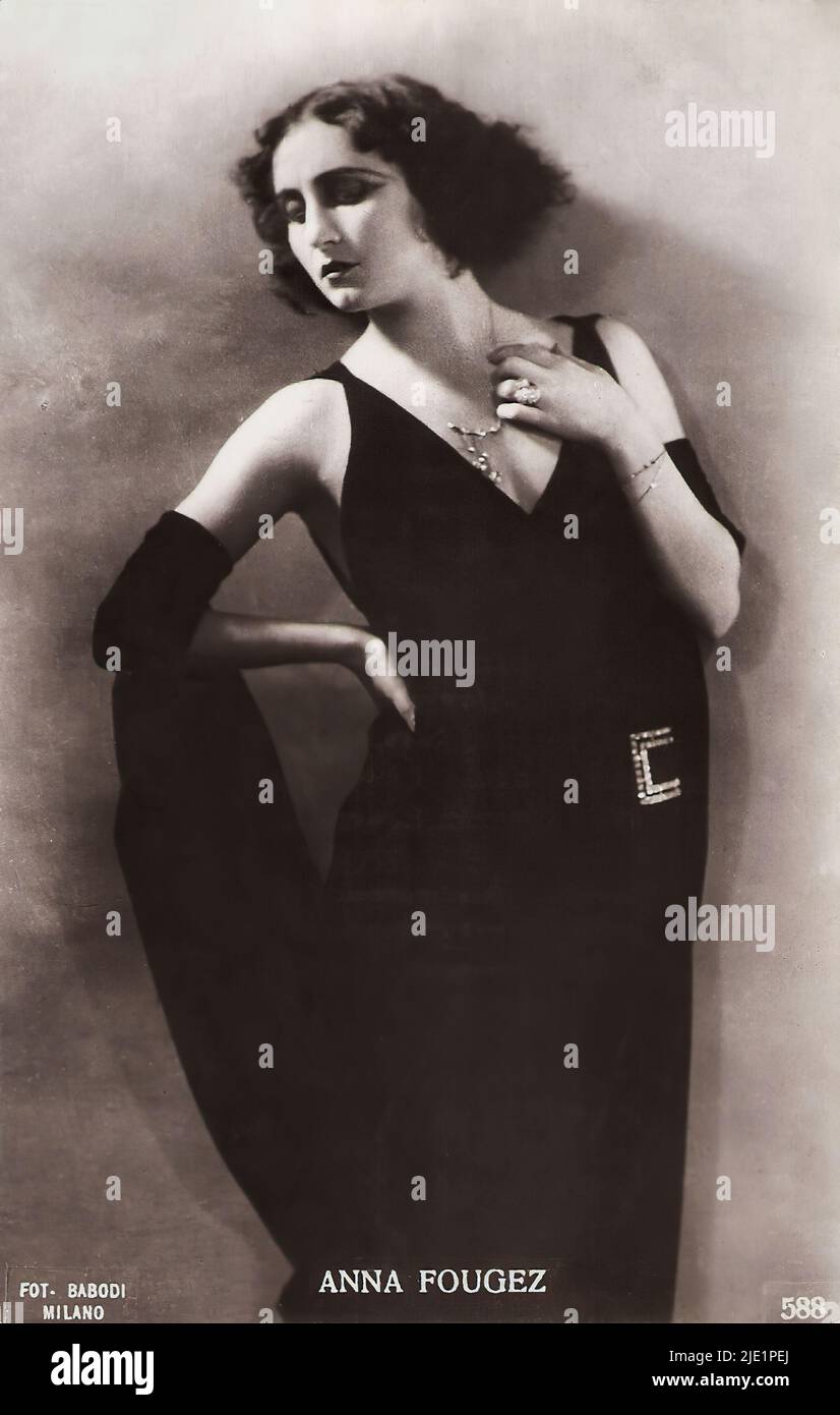 Portrait of Anna Fougez 004 - Italian silent movie era Stock Photo - Alamy