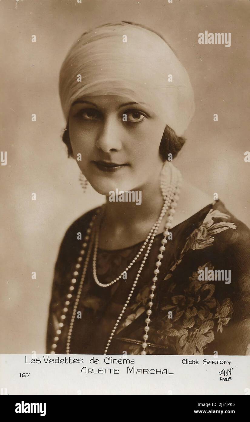 Portrait of Arlette Marchal 004 - French silent cinema era Stock Photo ...