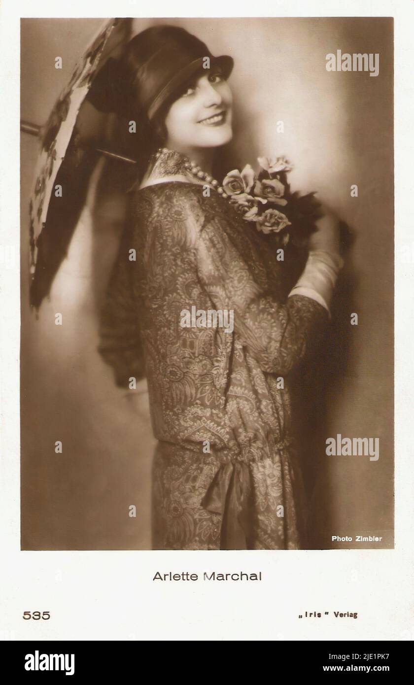 Portrait of Arlette Marchal 002 - French silent cinema era Stock Photo ...