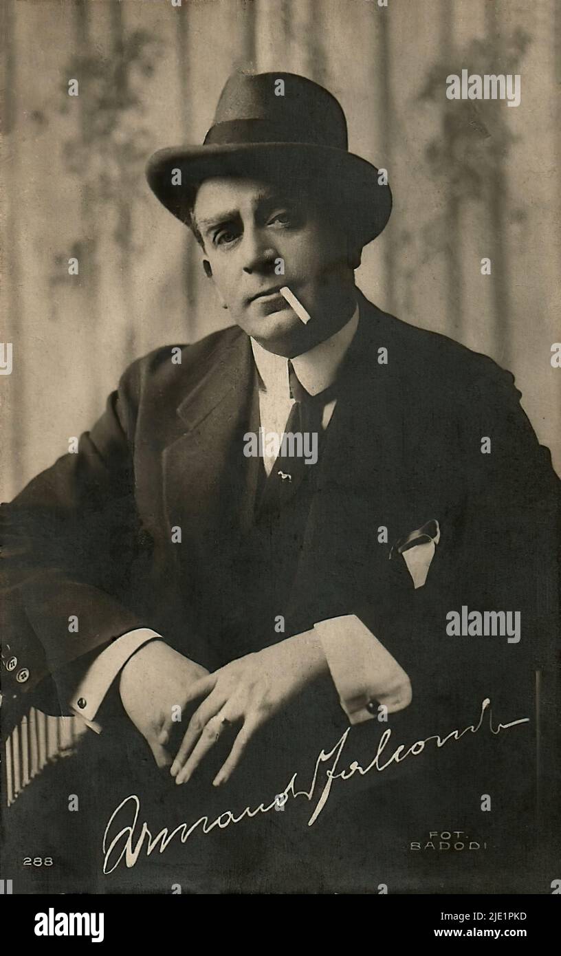 Portrait of Armando Falconi - Italian silent cinema era actor Stock ...