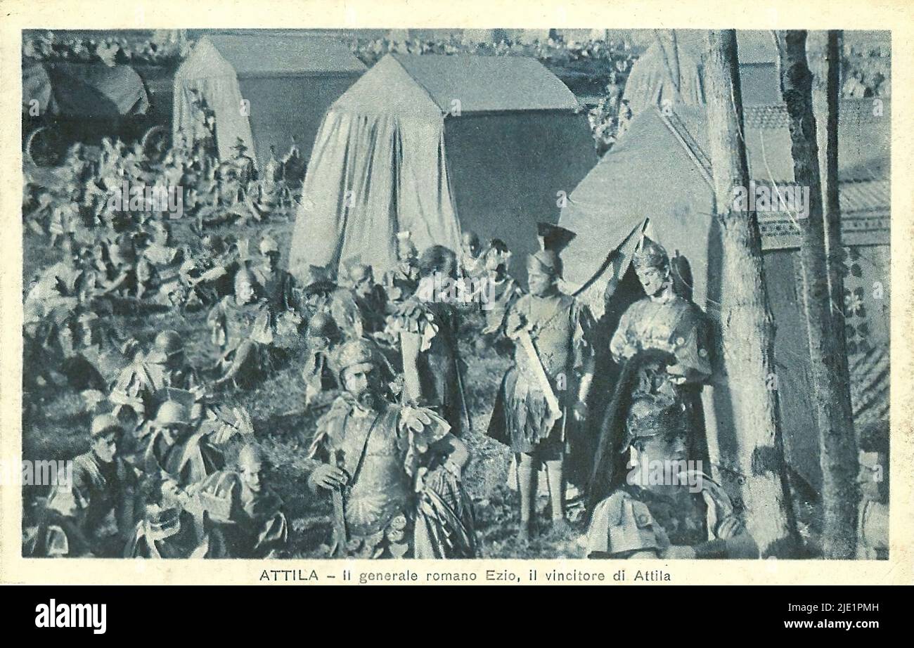 Portrait of Attila - Italian silent movie Stock Photo - Alamy