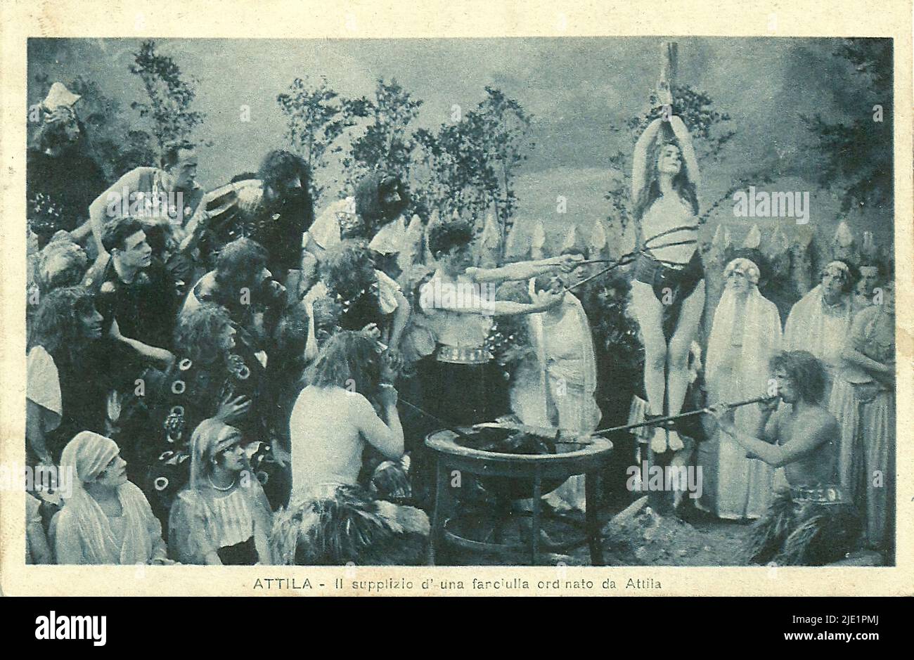 Portrait of Attila (1918) 001 - Italian silent cinema era actor Stock ...