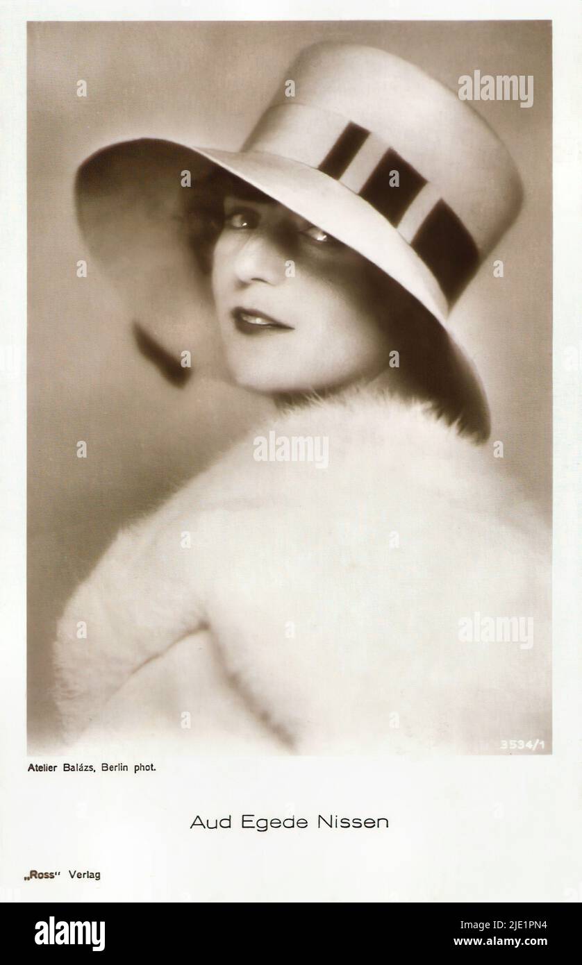 Portrait of Aud Egede Nissen - German weimar era cinema (1918 - 1935 Stock Photo - Alamy