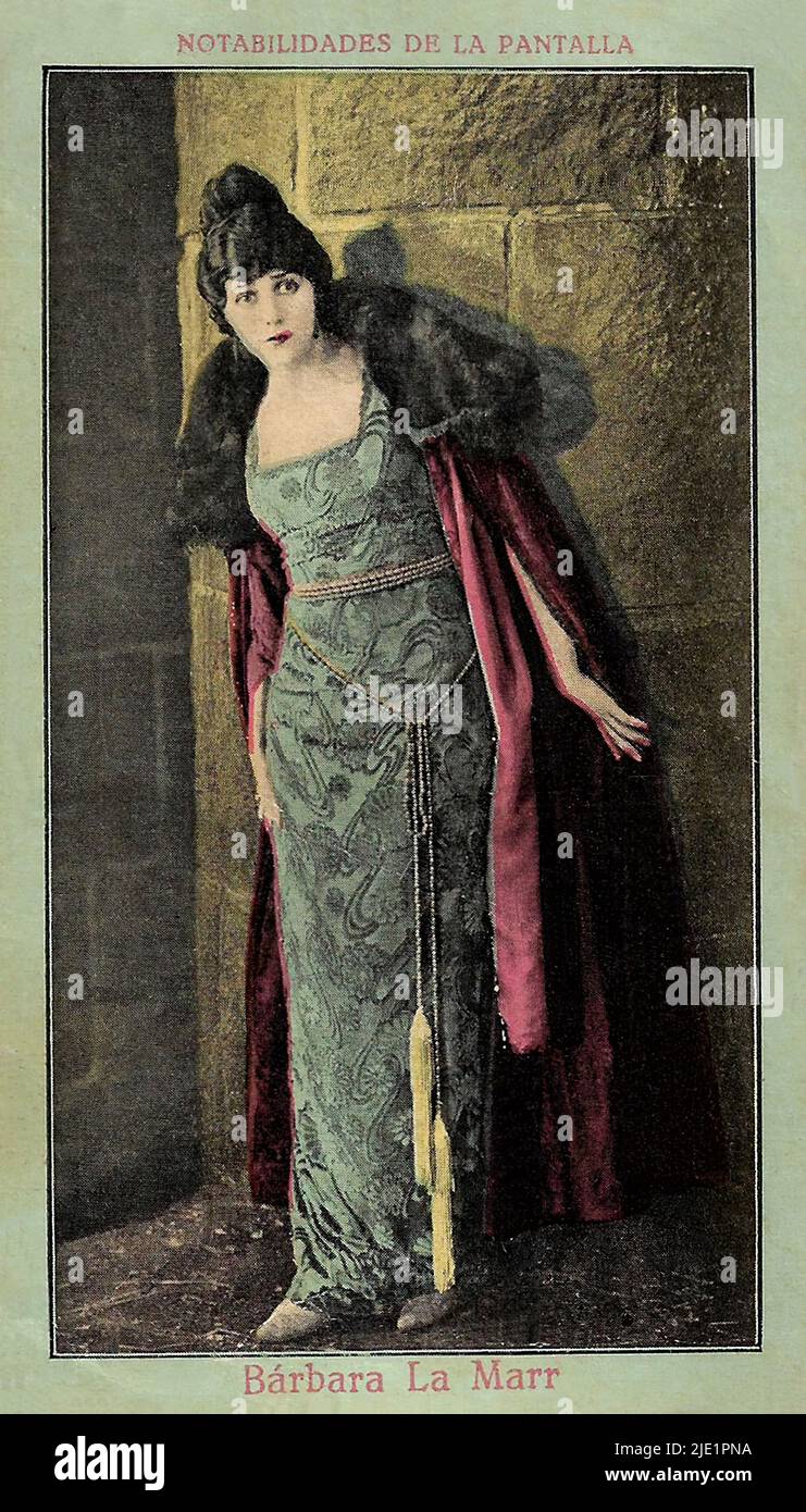 Portrait of Barbara La Marr 001 - Hollywood silent movie actress Stock ...