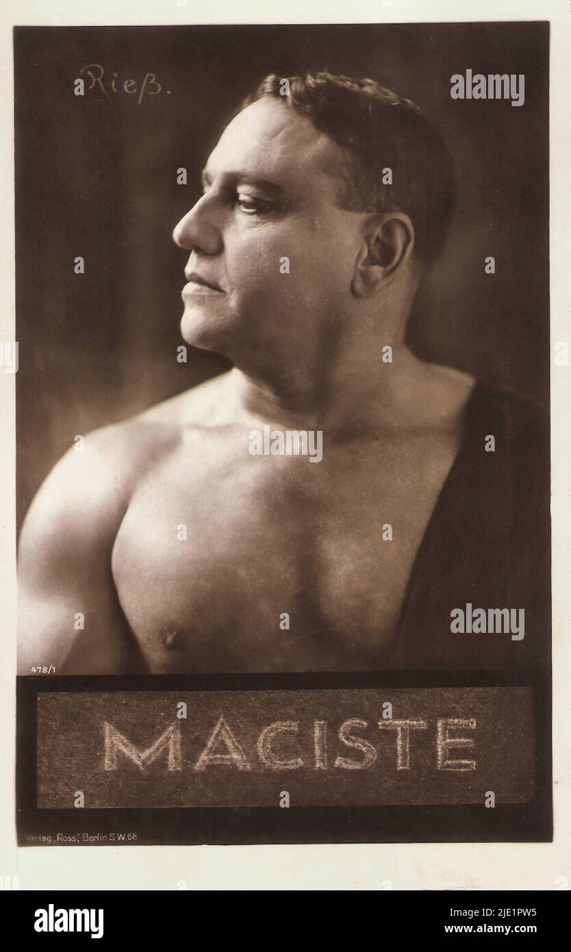 Portrait of Bartolomeo Pagano aka Maciste - Italian silent cinema era ...