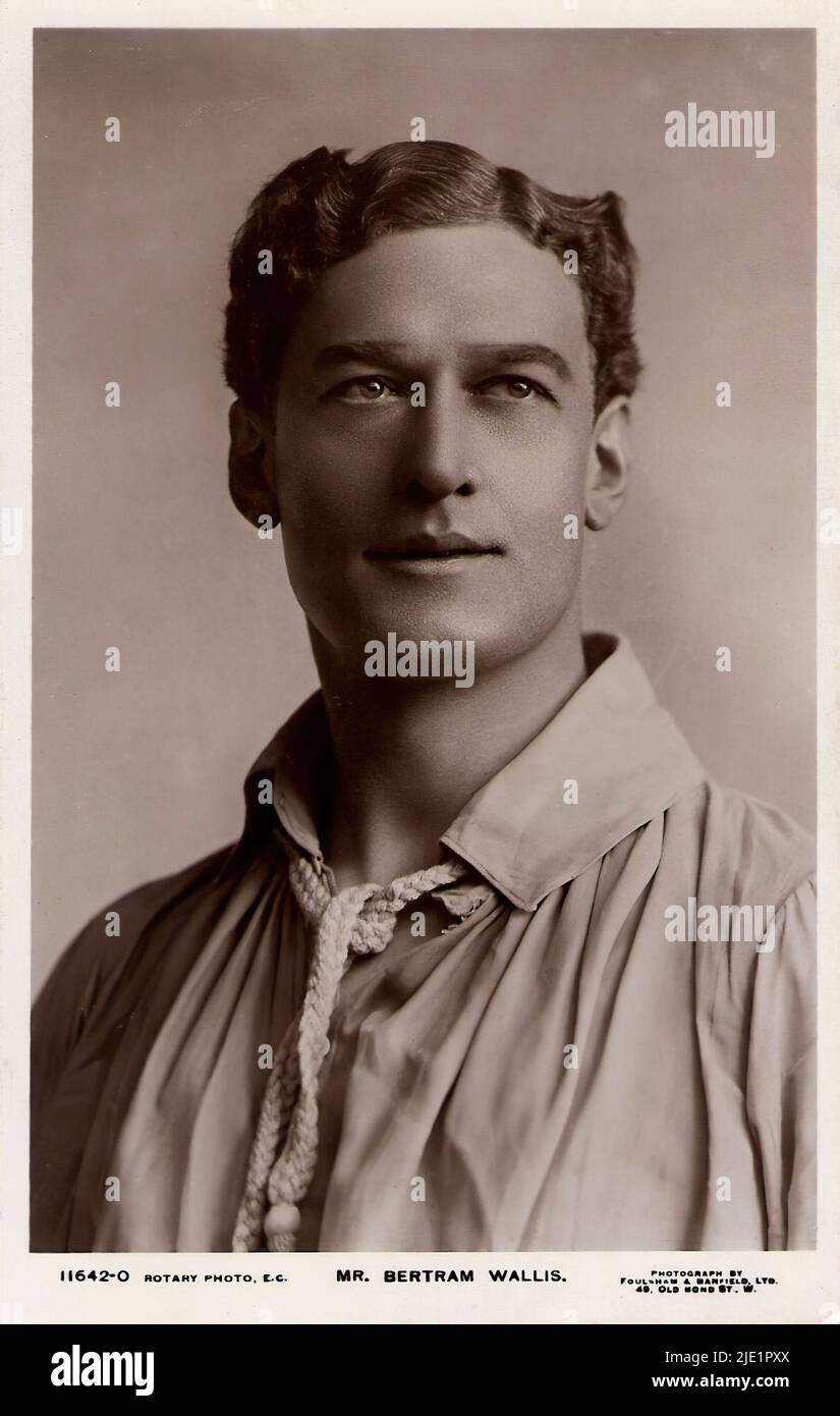 Portrait of Bertram Wallis - British stage star of the Victorian and ...