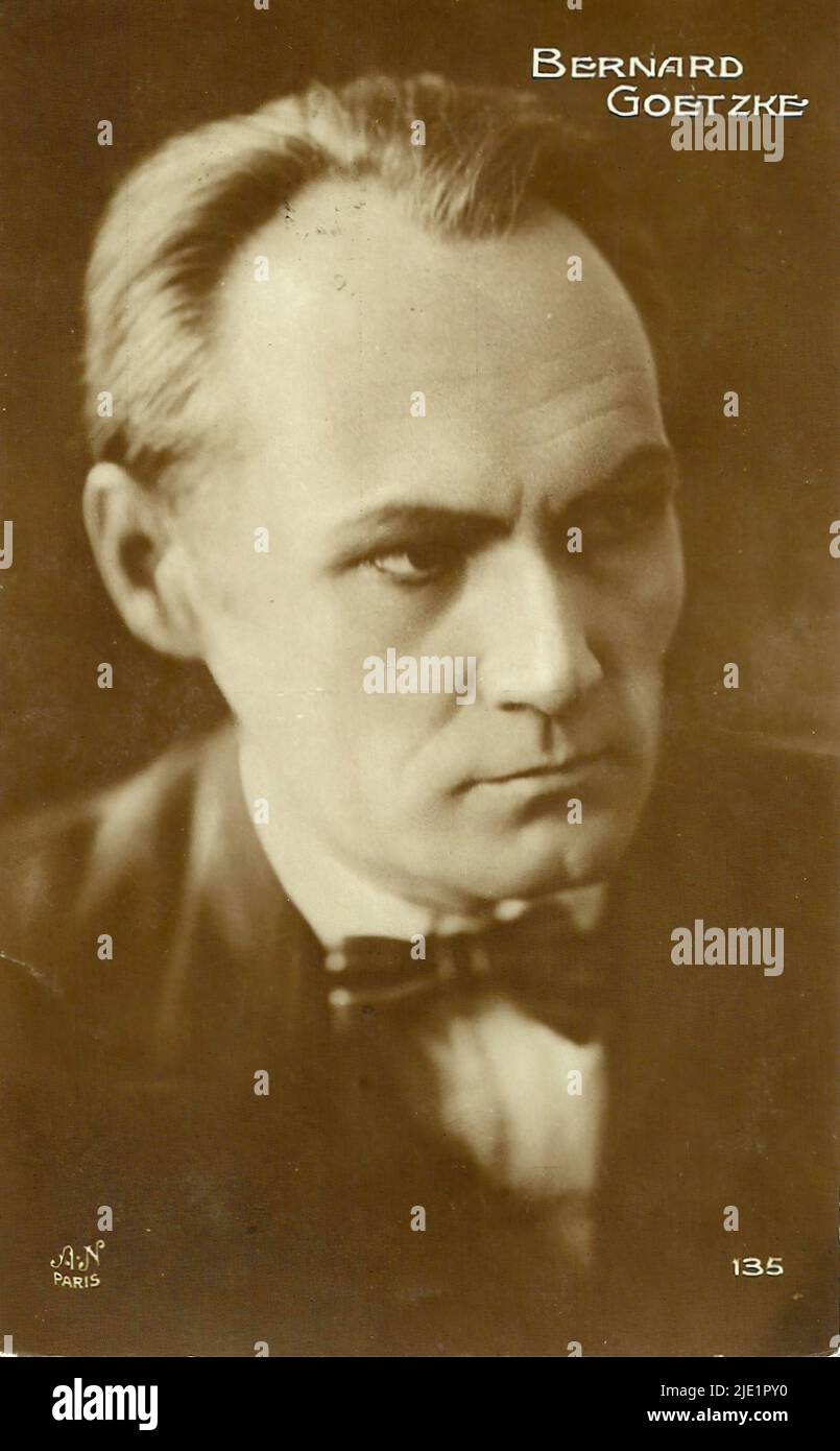 Portrait of Bernhard Goetzke 001 - German weimar era cinema (1918 - 1935 Stock Photo - Alamy