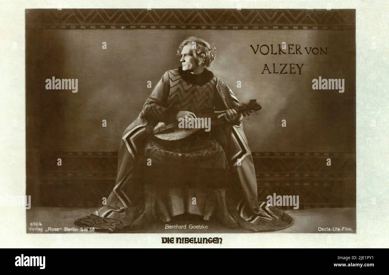 Portrait of Bernhard Goetzke in Die Nibelungen - German weimar era ...