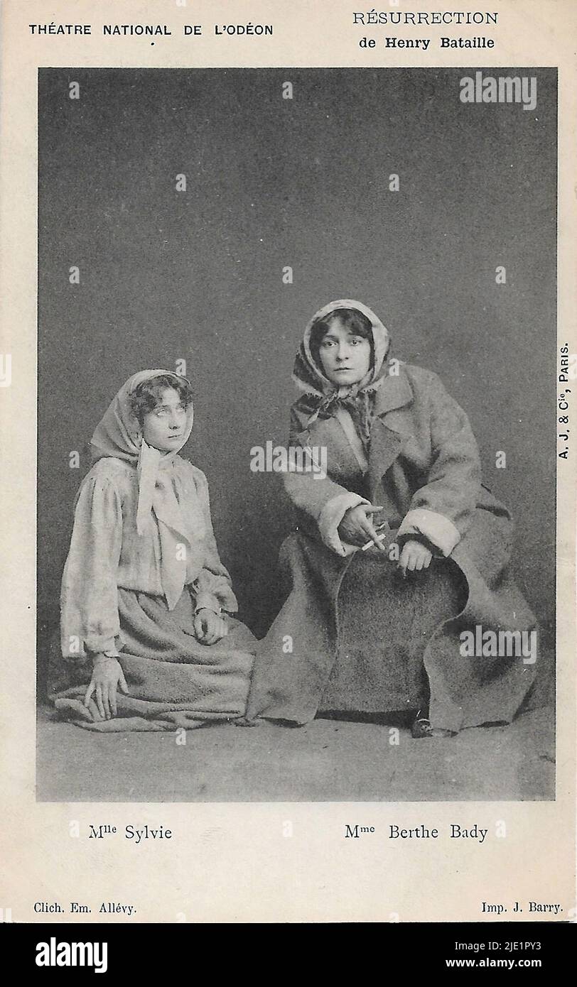Portrait of Berthe Bady and Sylvie in the play Résurrection - French ...