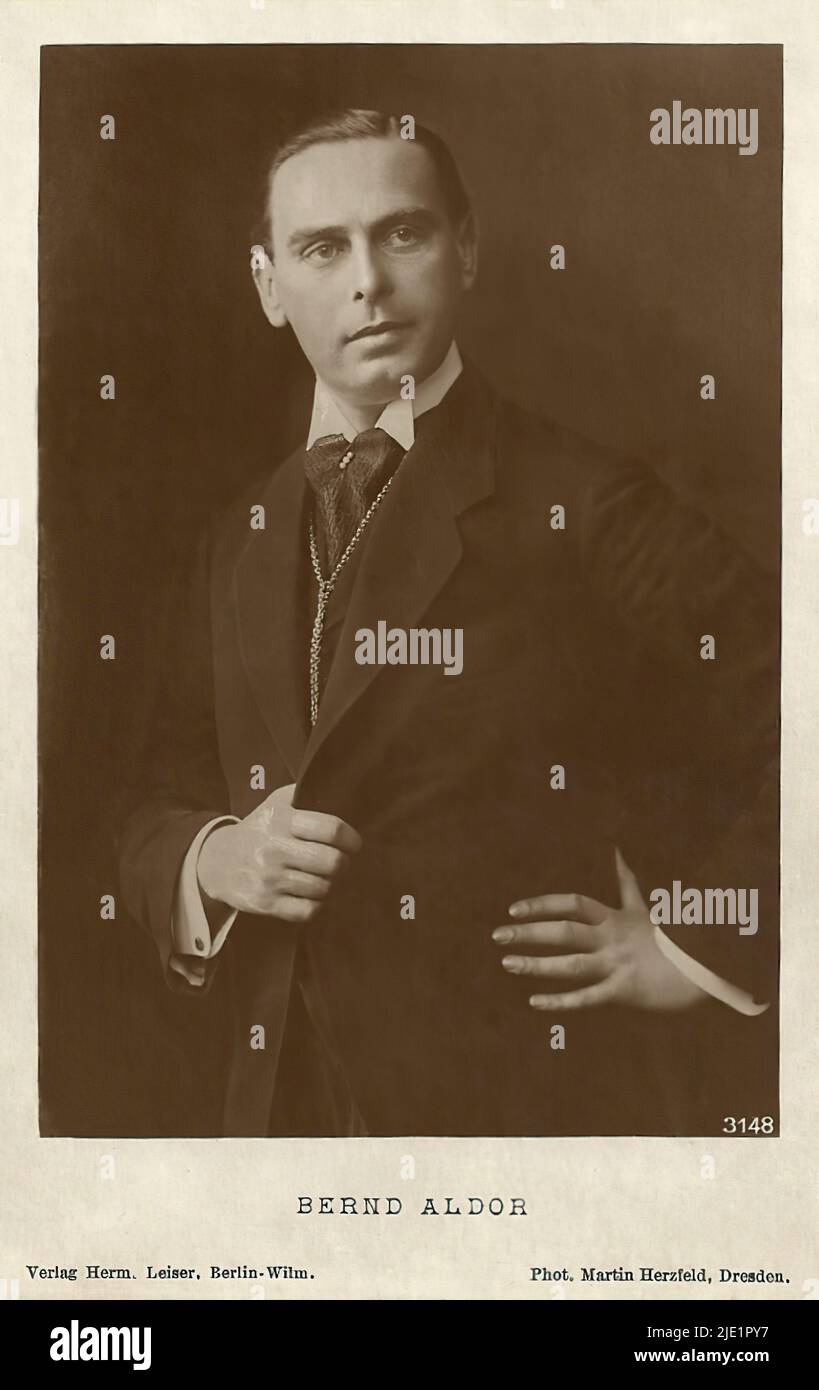 Portrait of Bernd Aldor - German weimar era cinema (1918 - 1935 Stock ...