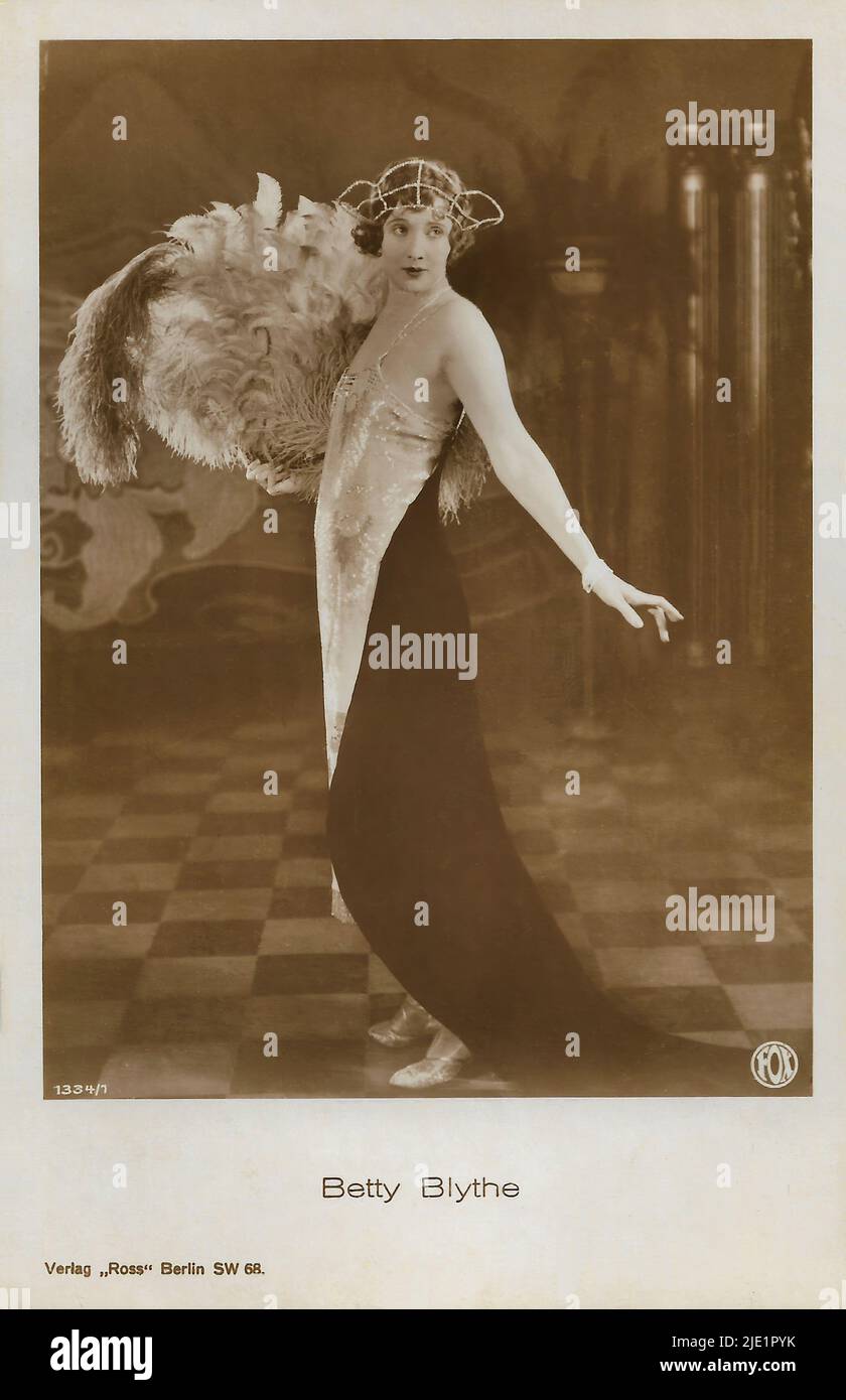 Portrait Of Betty Blythe 002 Hollywood Silent Movie Actress Stock