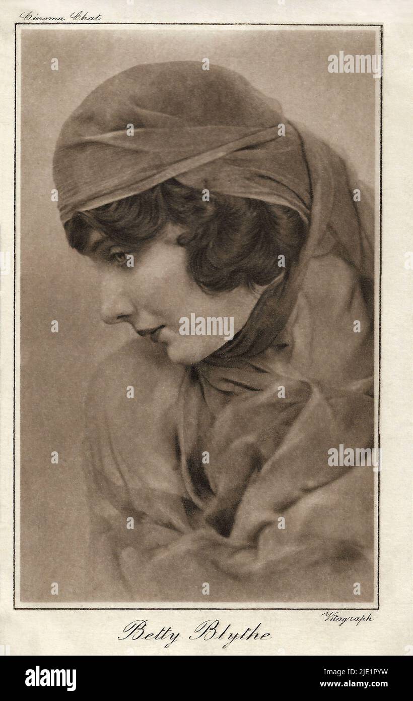 Portrait of Betty Blythe 001 - Hollywood silent movie actress Stock ...