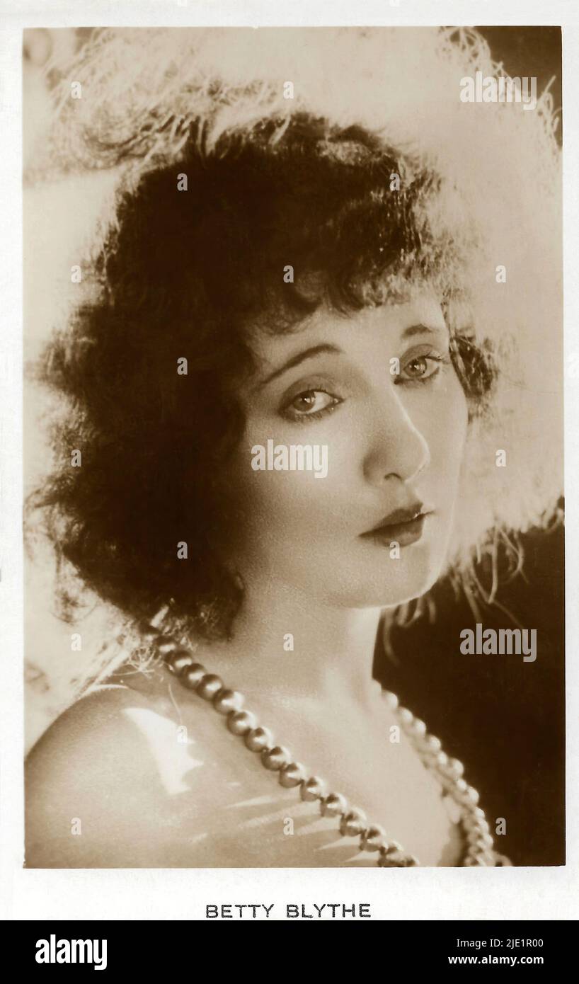 Portrait of Betty Blythe 004 - Hollywood silent movie actress Stock ...