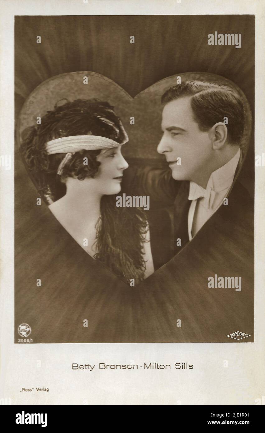 Portrait of Betty Bronson and Milton Sills - Hollywood silent movie ...