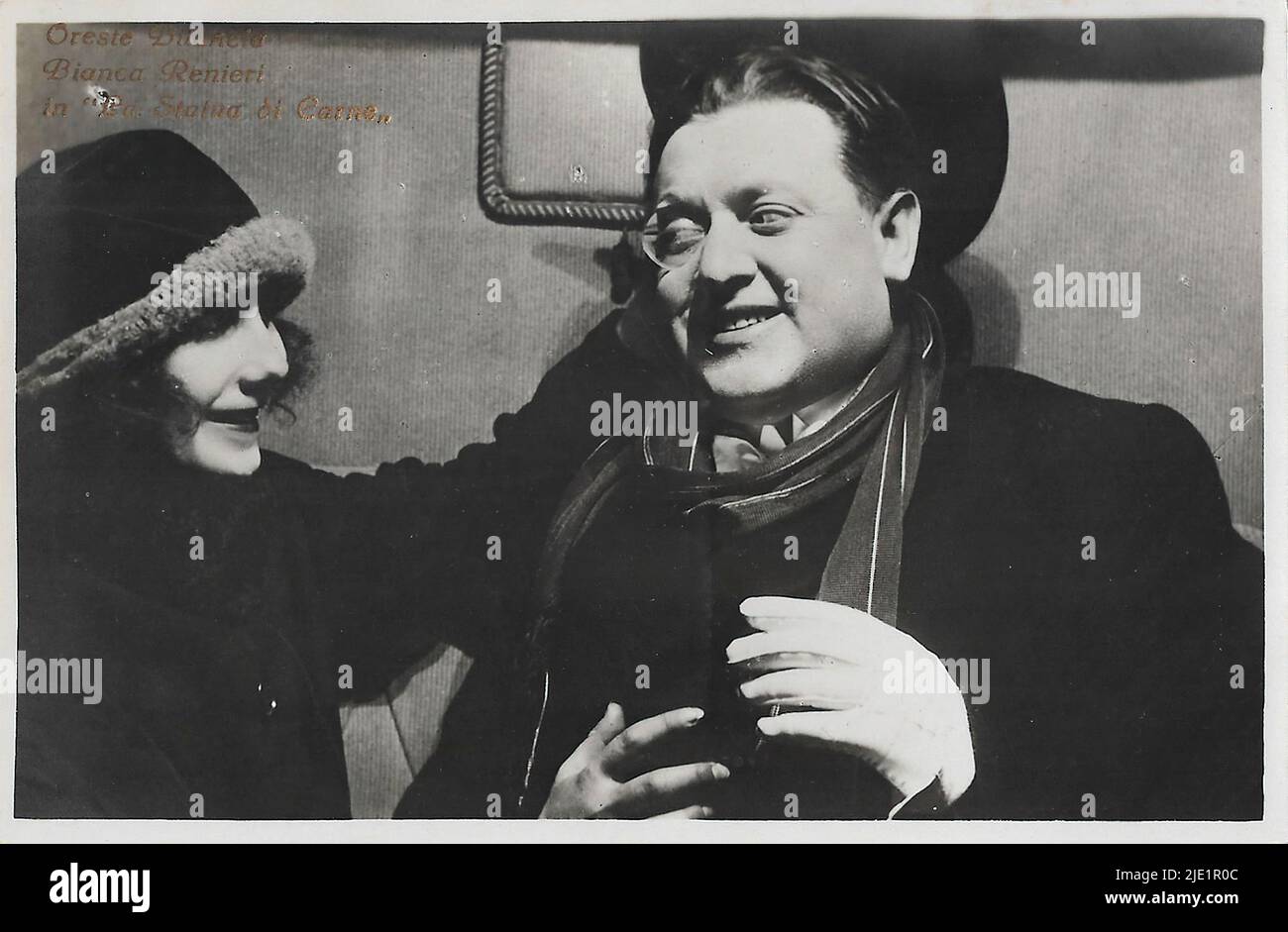 Portrait of Bianca Renieri and Oreste Bilancia in La statua di carne ...