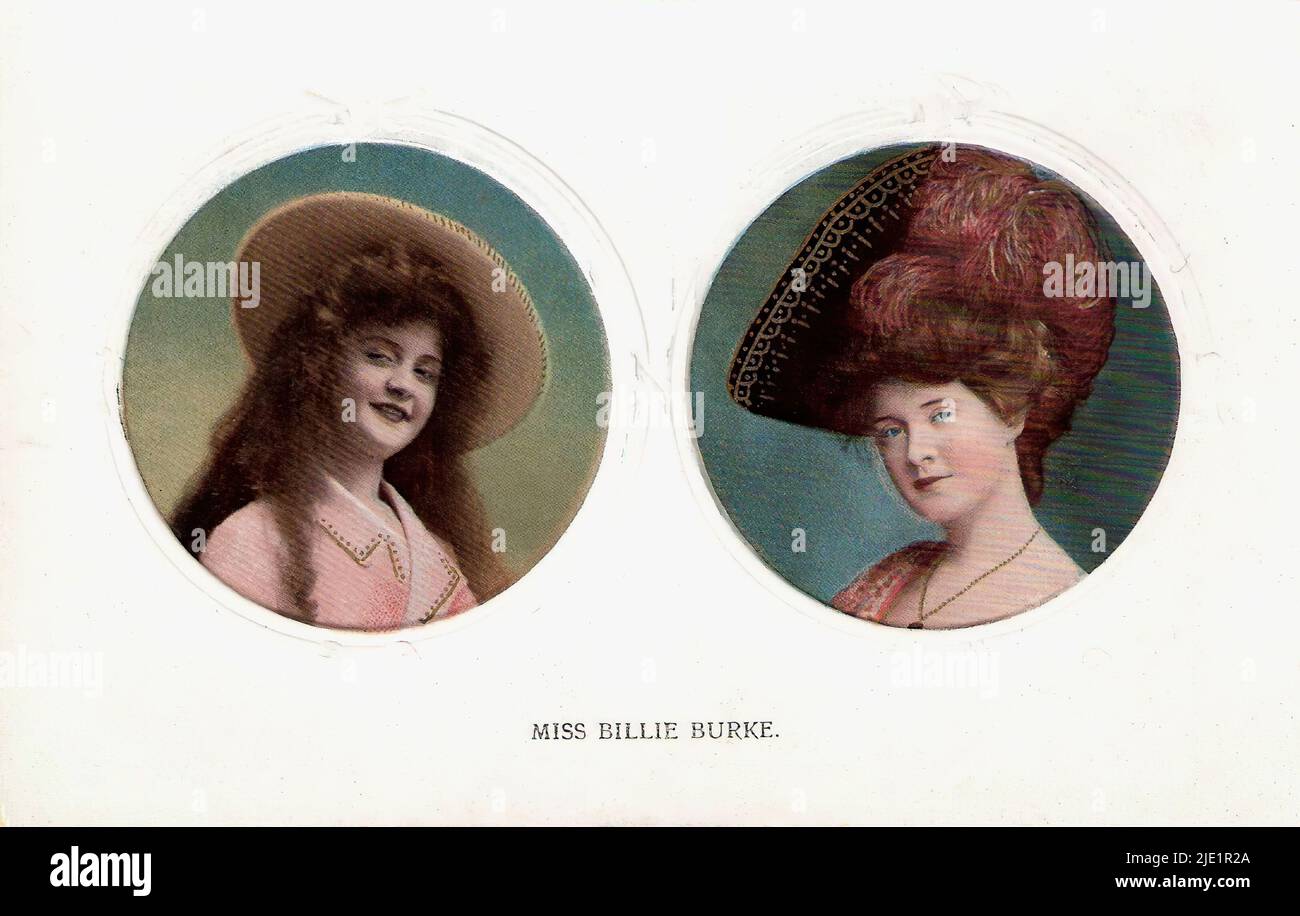 Portrait of Billie Burke 001 - British stage star of the Victorian and ...