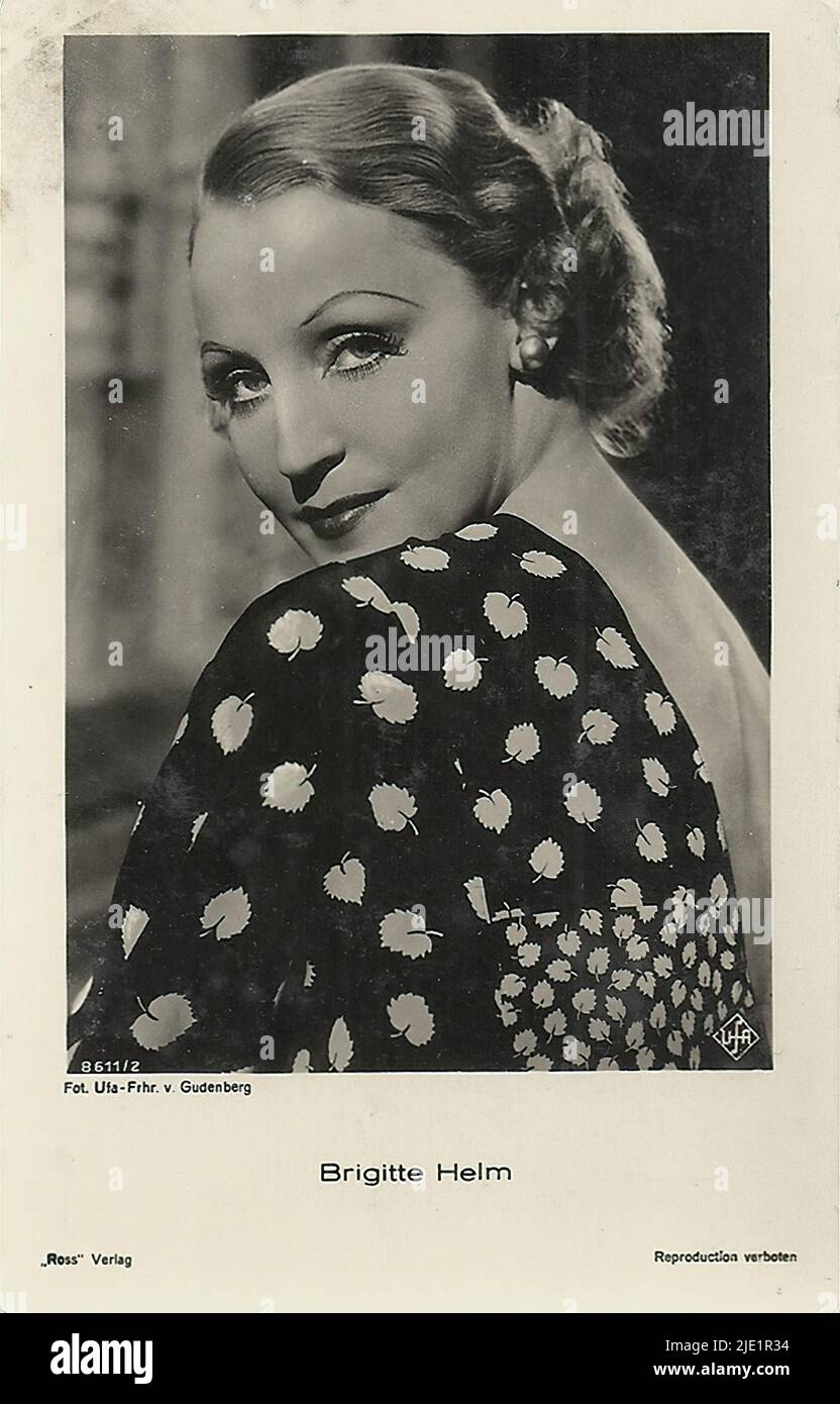 Portrait of Brigitte Helm 010 - German weimar era cinema (1918 - 1935 Stock Photo - Alamy