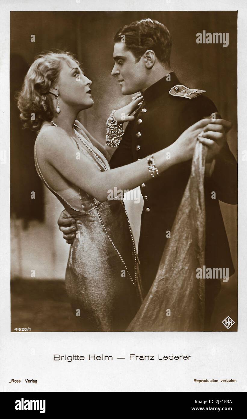 Portrait of Brigitte Helm and Franz Lederer in Die wunderbare Lüge der Nina Petrowna (1929 ...